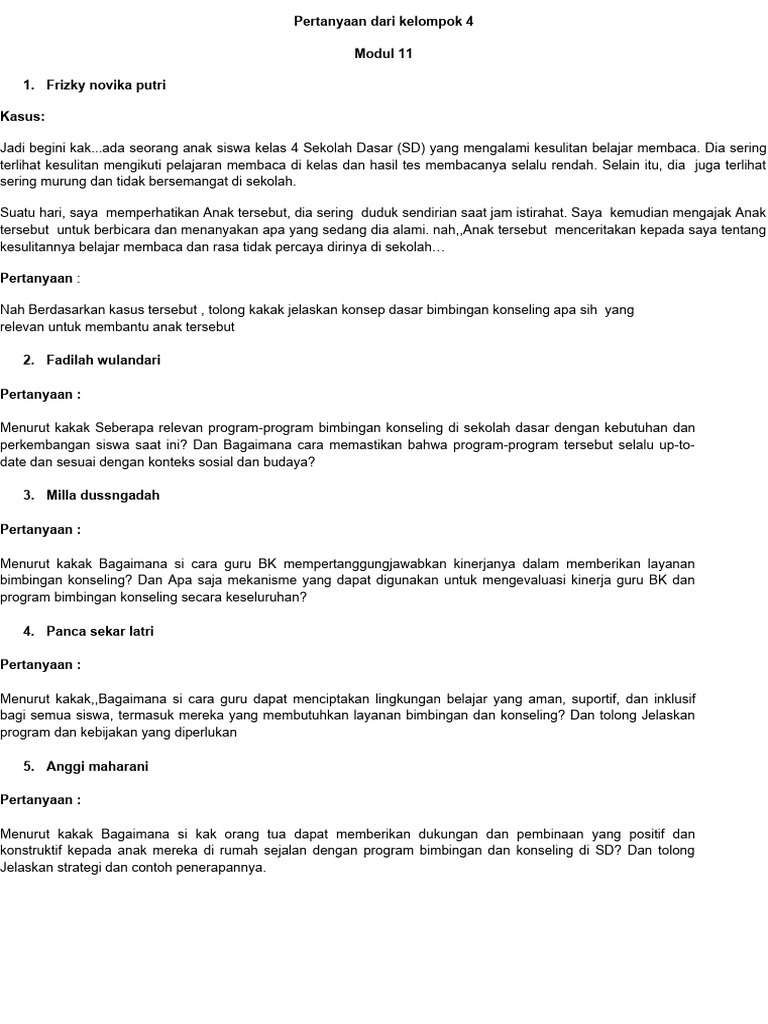 Soal Dan Jawaban Modul 11 12 | PDF