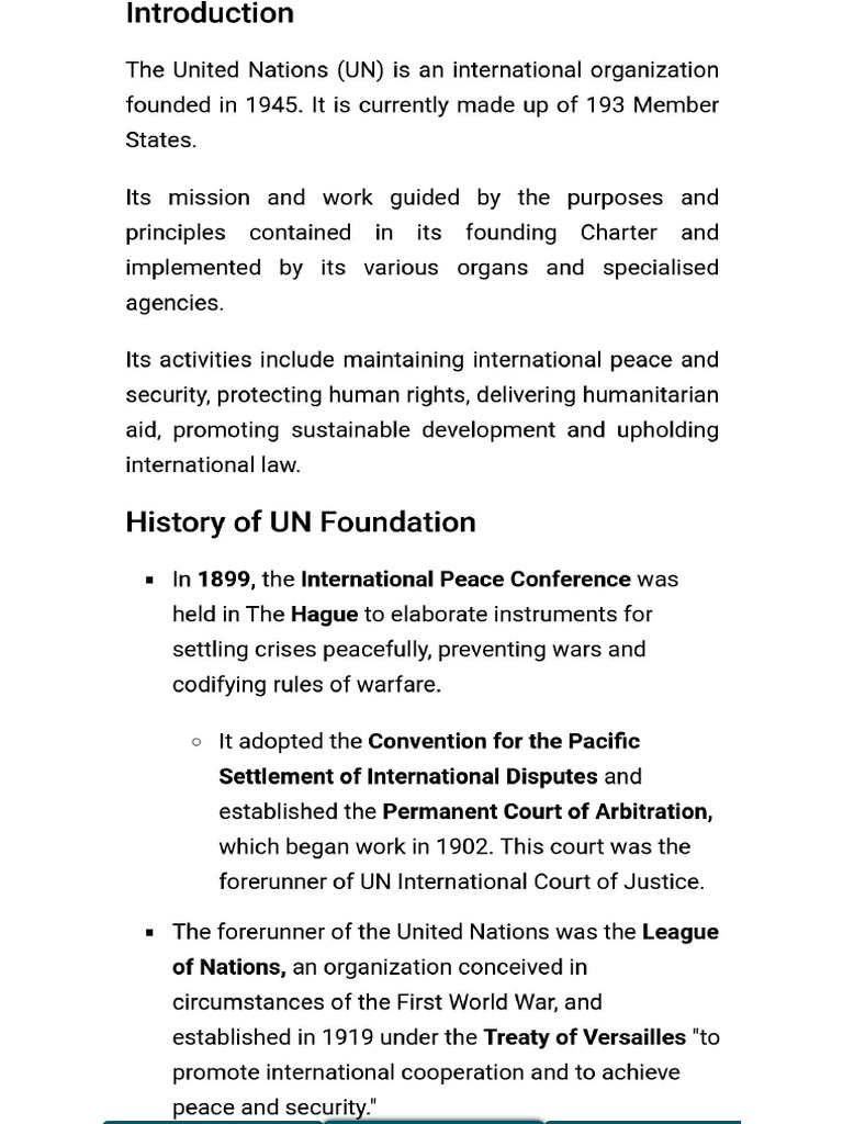 United Nations | PDF