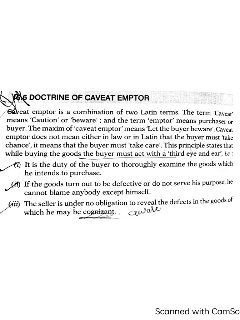 Caveat Emptor | PDF