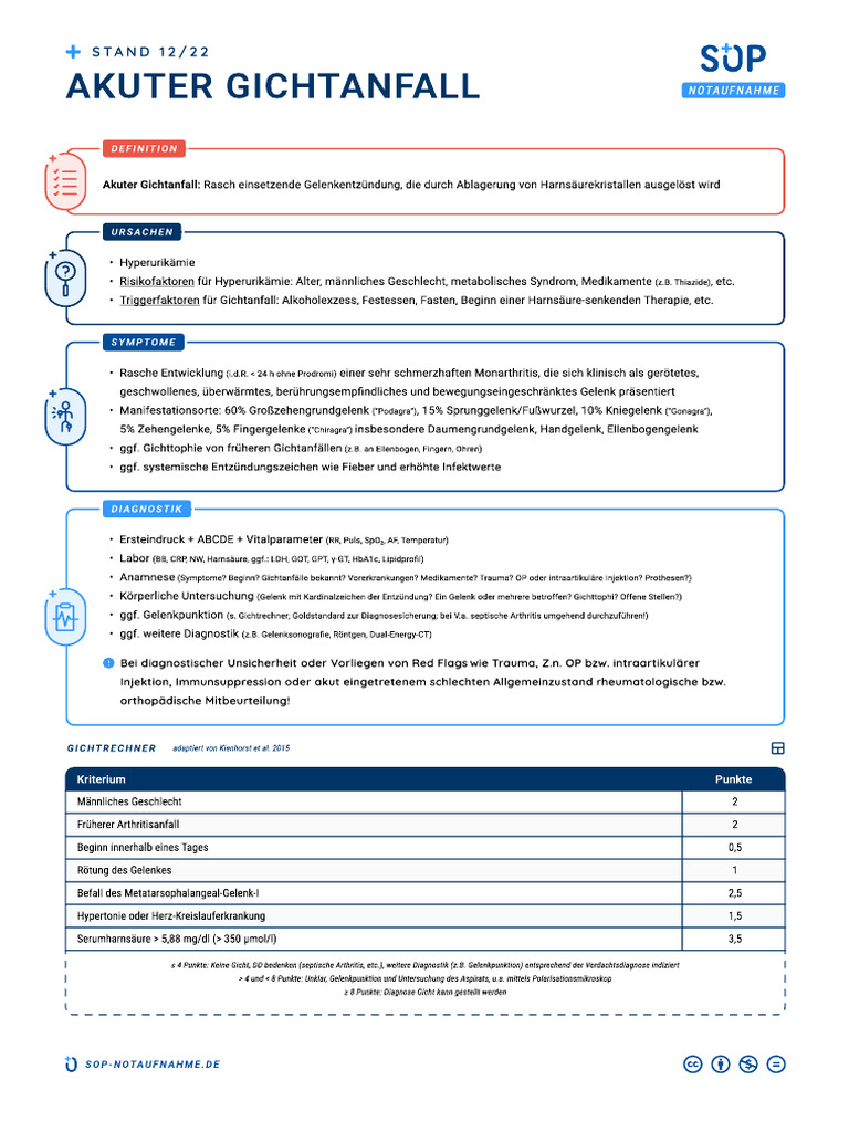 Sop Akuter Gichtanfall | PDF