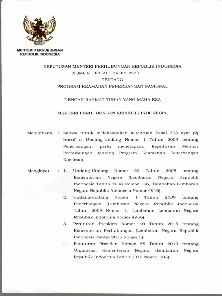 KM 211 Tahun 2020 Ncasp | PDF