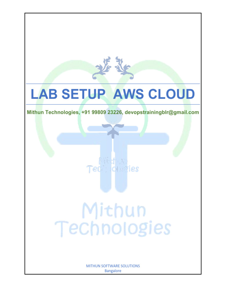 Lab Setup - AWS Cloud - Mithun Technologies - 2022 | PDF | Amazon Web ...
