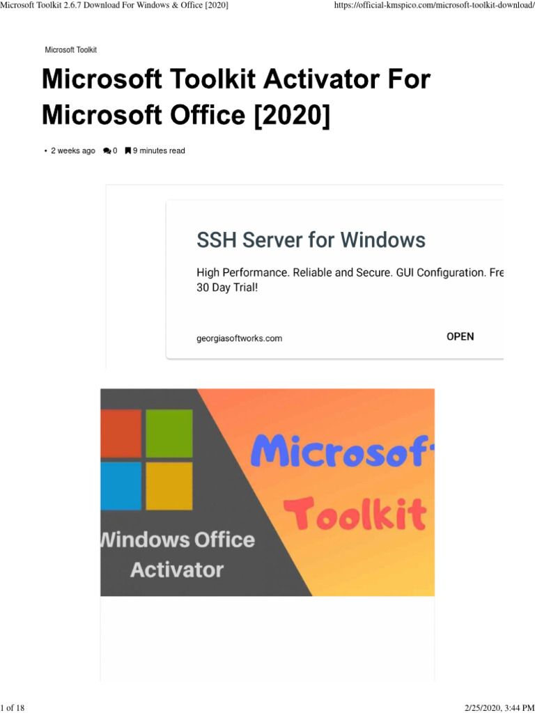 Panduan Microsoft Toolkit | PDF | Microsoft Windows | Windows Nt