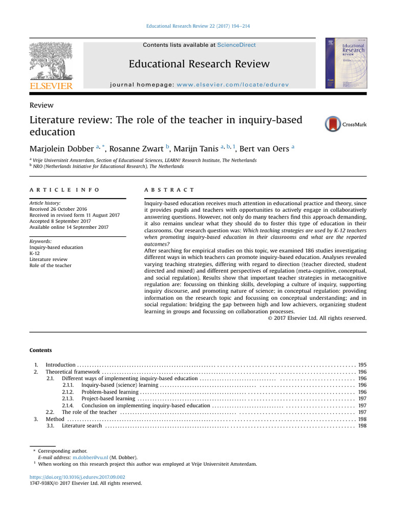 Reading 2 Inquiry-Based Education | PDF | Inquiry Based Learning | Project Based Learning