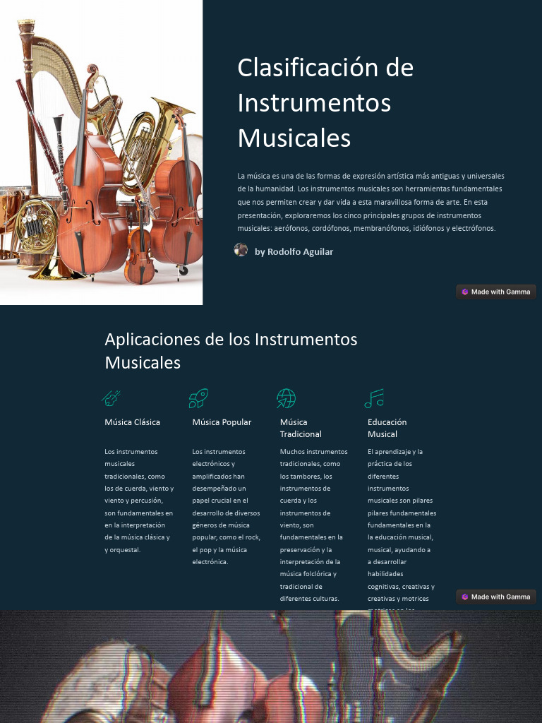 Clasificación de Instrumentos Musicales | PDF | Instrumentos musicales ...