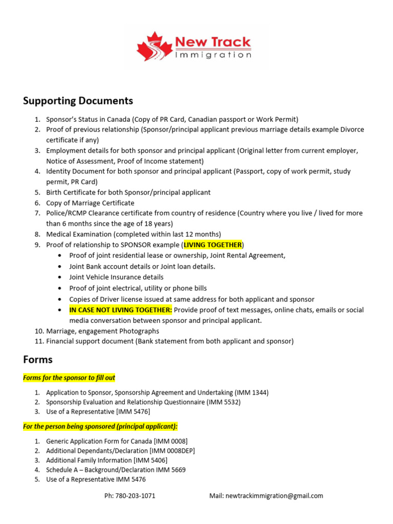 PR-Sponsorship Within Canada Checklist | PDF