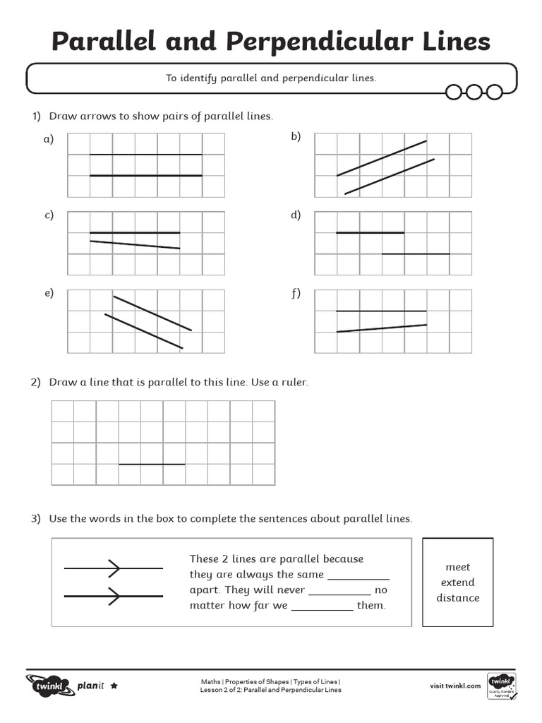 T M 35312 Parallel and Perpendicular Lines Differentiated Maths ...