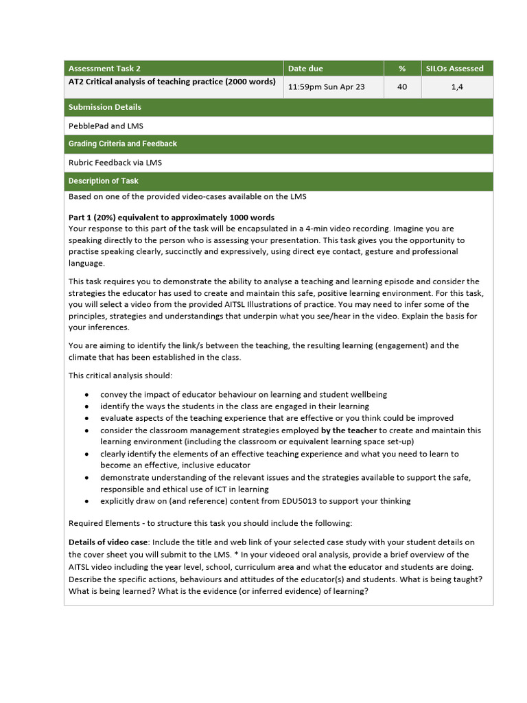 Critical Analysis of Teaching Practice | PDF | Teachers | Pedagogy