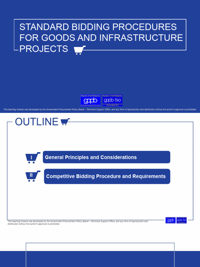 Standard Bidding Procedures For Goods and Infrastructure Projects | PDF ...
