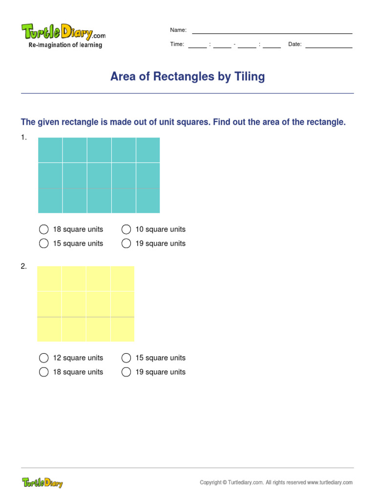 Area of Rectangles by Tiling | PDF | All Rights Reserved | Property Law