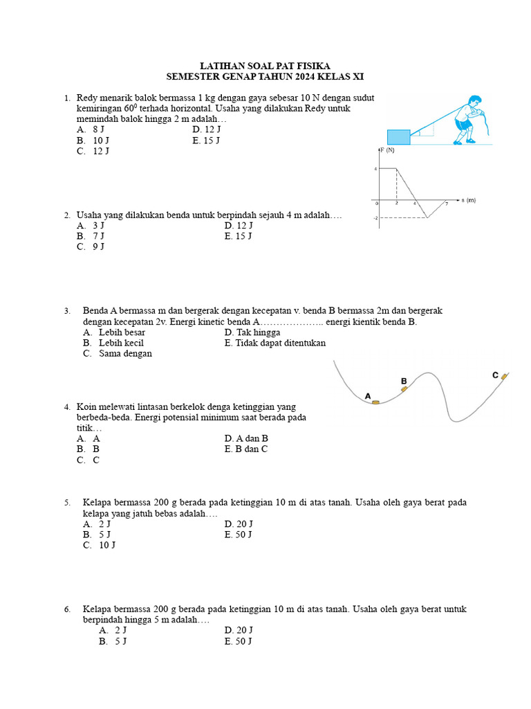 LATIHAN SOAL PTS FISIKA Genap Kelas Xi | PDF
