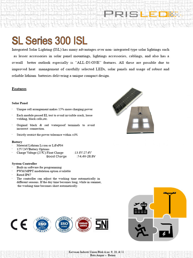 Brosur SL Series 300 ISL 60 - 100 Watt (3x6) | PDF | Solar Panel ...