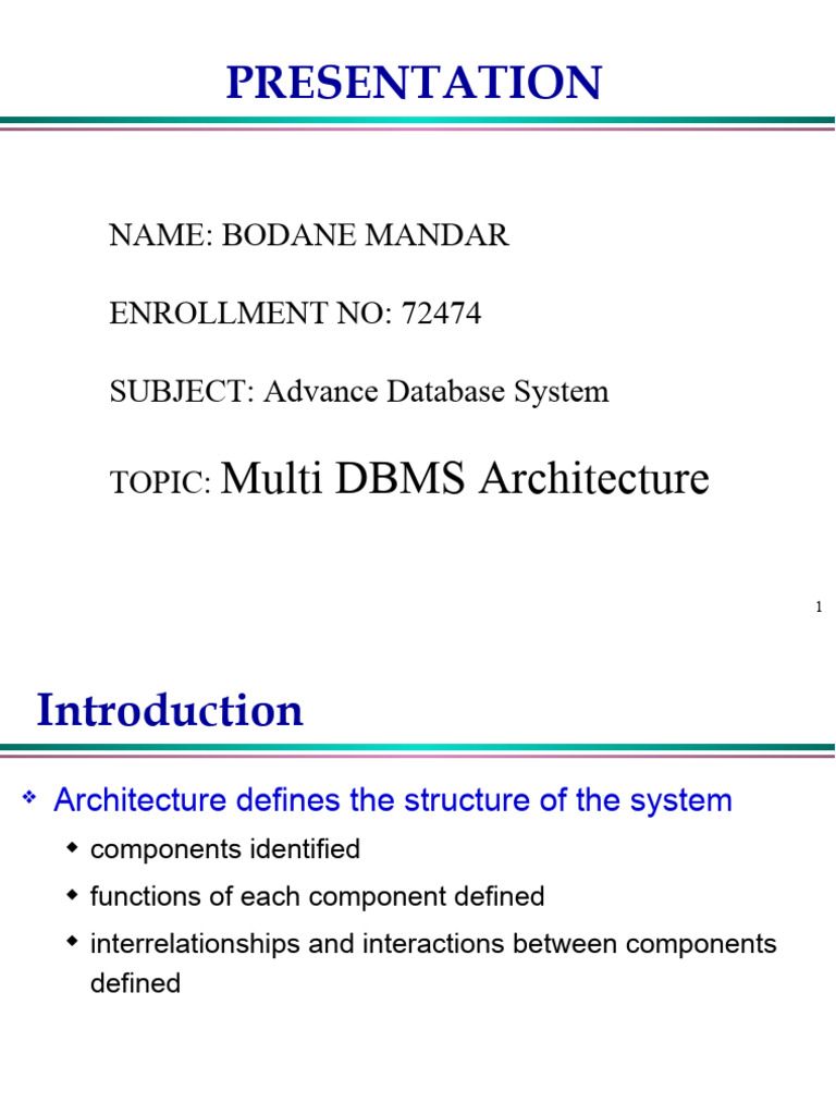 Multi DBMS | PDF | Databases | Conceptual Model