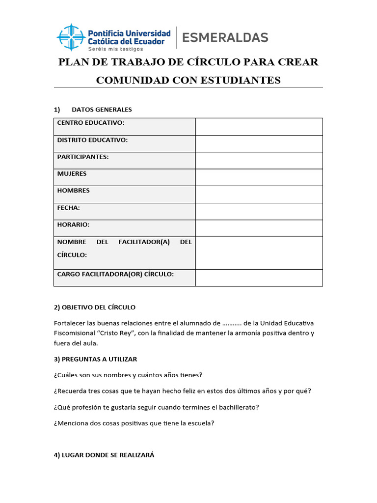 Circulo 1 creando comunidad | PDF