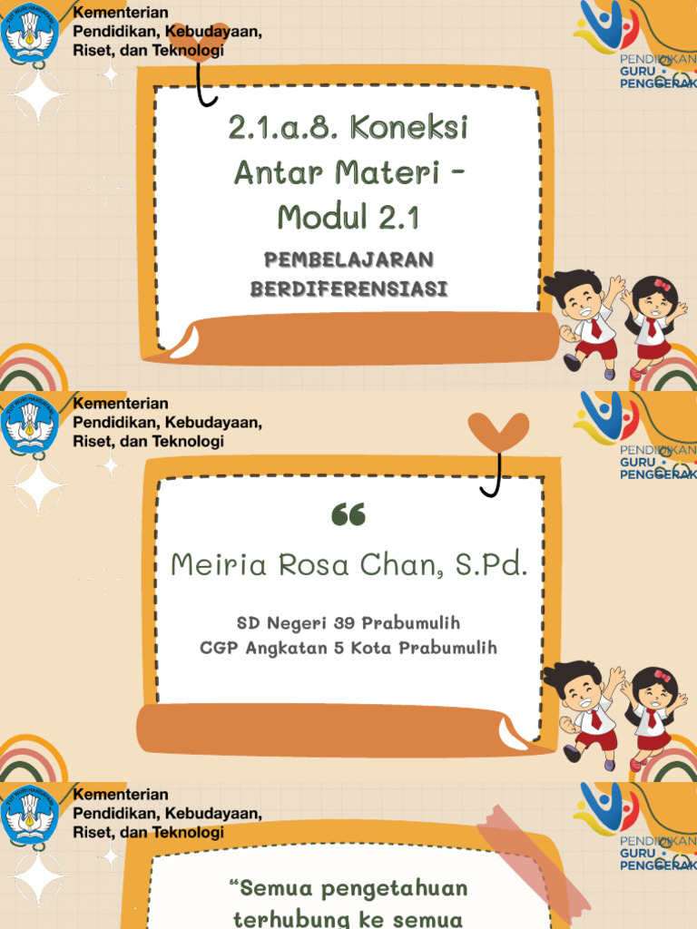 2.1.a.8. Koneksi Antar Materi - Modul 2.1 | PDF