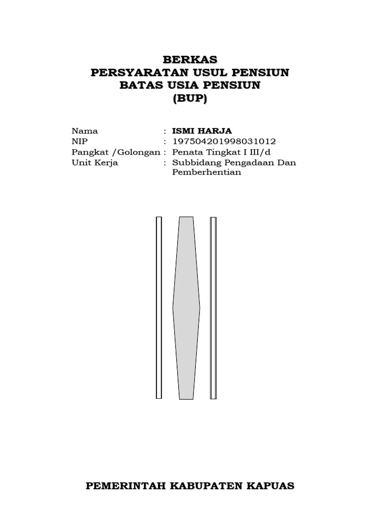 BLANGKO BUP Baru Pensiun 2024 | PDF