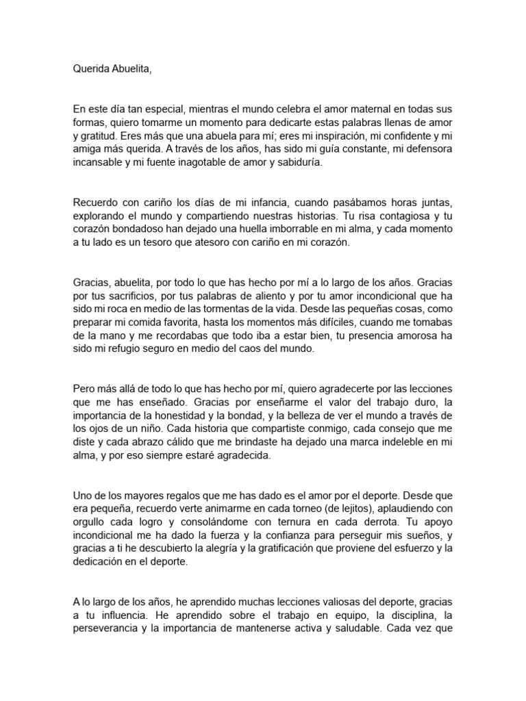 Querida Abuelita | PDF | Amor