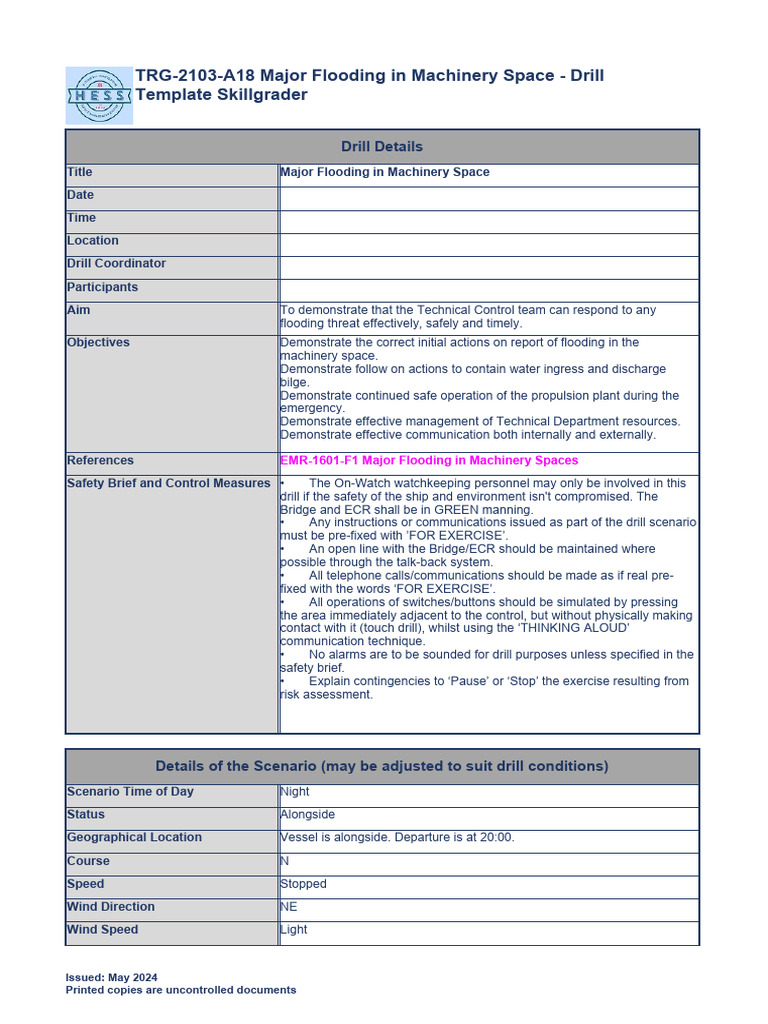 Major Flooding Drill Overview | PDF