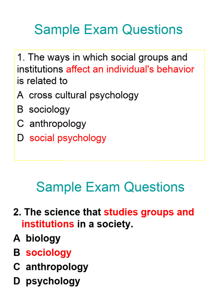 Psychology Exam Prep Questions | PDF | Psychology | Brain