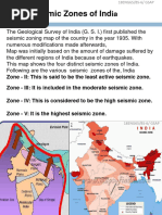Seismic Zones of India Map | PDF