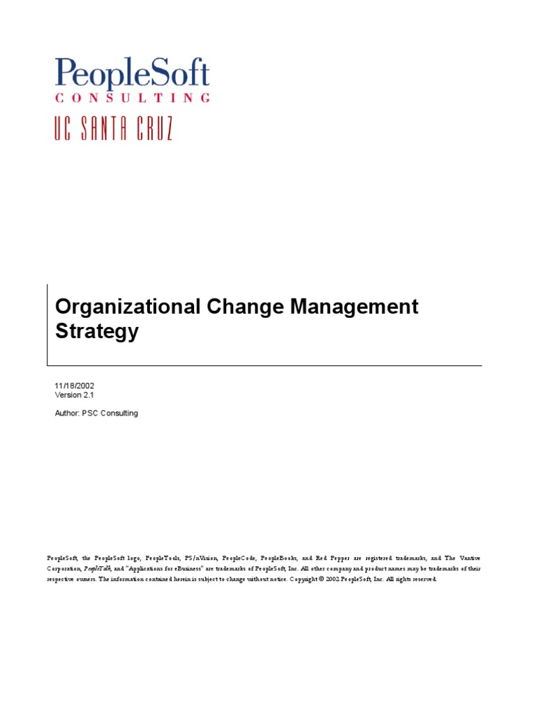 Change Management Strategy | PDF | Change Management | Leadership