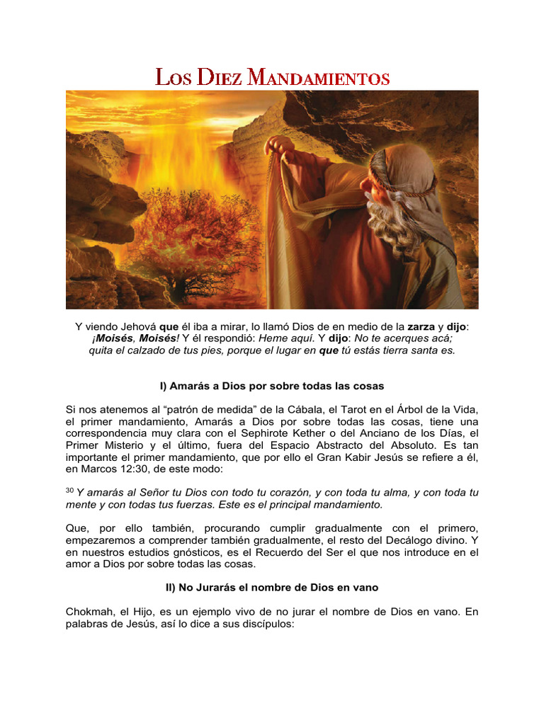03. LOS DIEZ MANDAMIENTOS | PDF | Diez Mandamientos | Creencia religiosa y doctrina