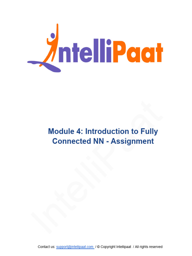 Introduction To Fully Connected NN - Assignment | PDF | Artificial ...