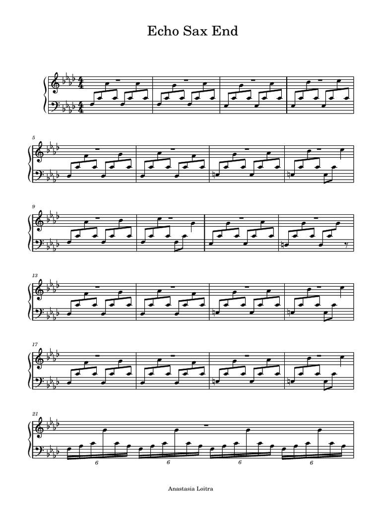 Echo Sax End | PDF