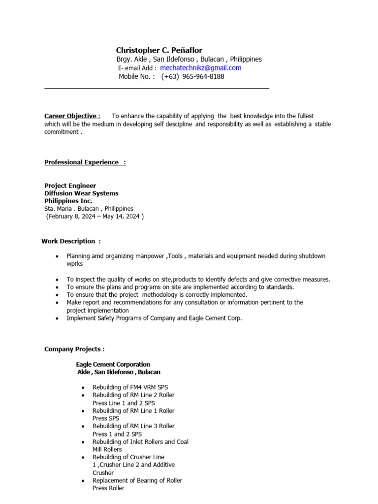 Kris Resume 2024 | PDF