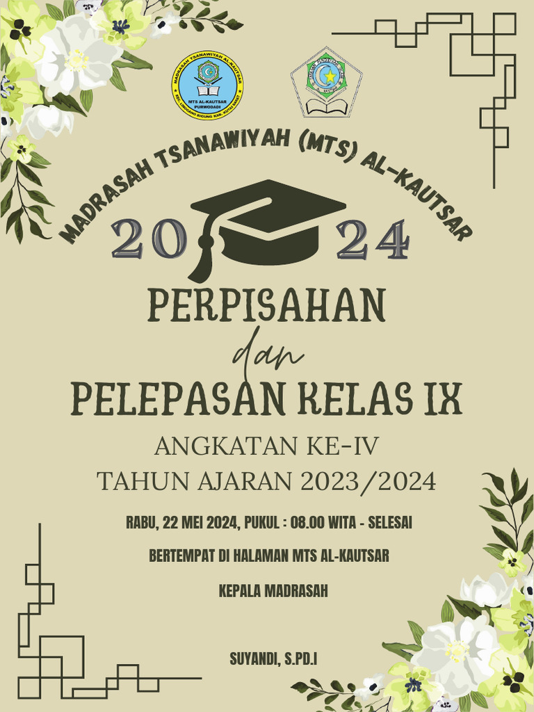 Hitam Dan Emas Elegant Graduation Party Invitation | PDF