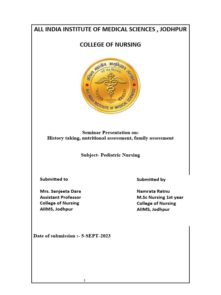 History Taking Seminar | PDF | Malnutrition | Nutrients History Taking Seminar | PDF | Malnutrition | Nutrients