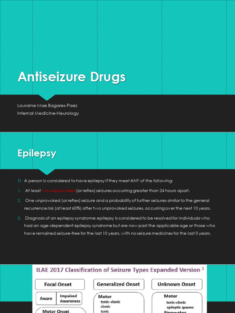 Antiseizure Drugs | Download Free PDF | Epilepsy | Drugs