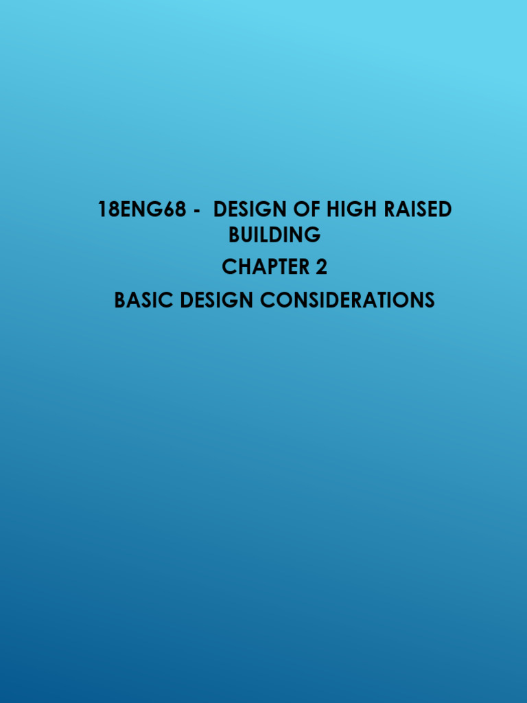 Basic Design Criteria For High Rise Buildings | PDF | Strength Of ...