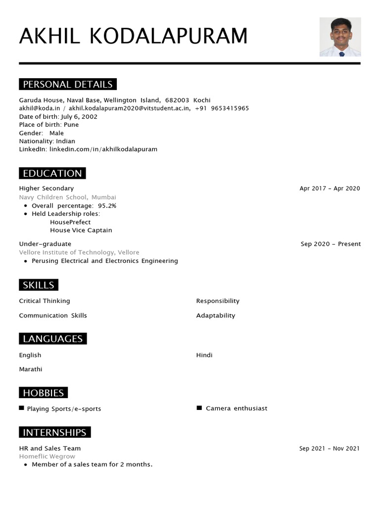 Resume Akhil Kodalapuram | PDF | Career & Growth