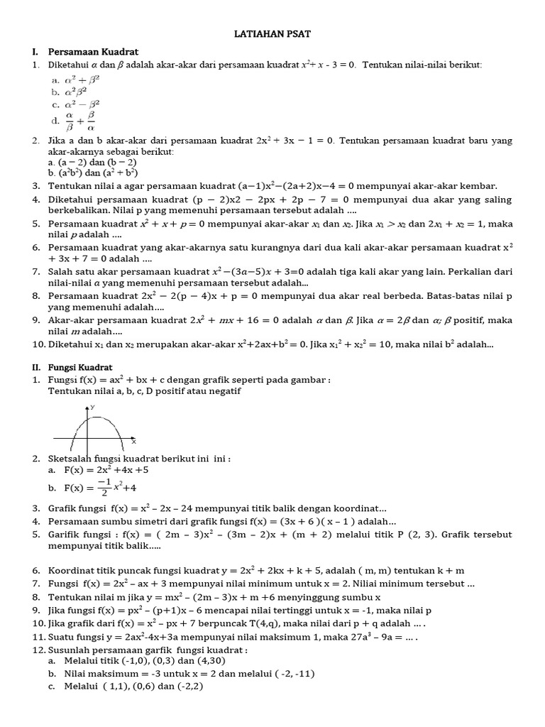 X-S2-Math - Latihan PSAT - Rev01 | PDF