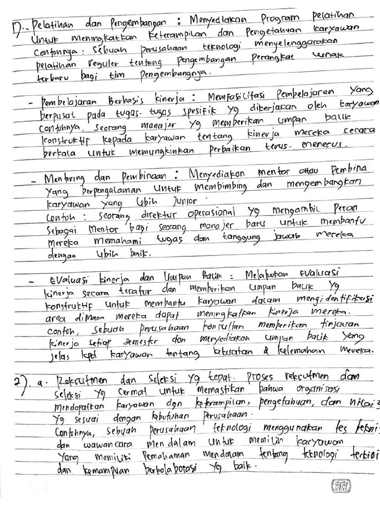 Mawarni - 2261201301 - Uts Manajemen Sumber Daya | PDF