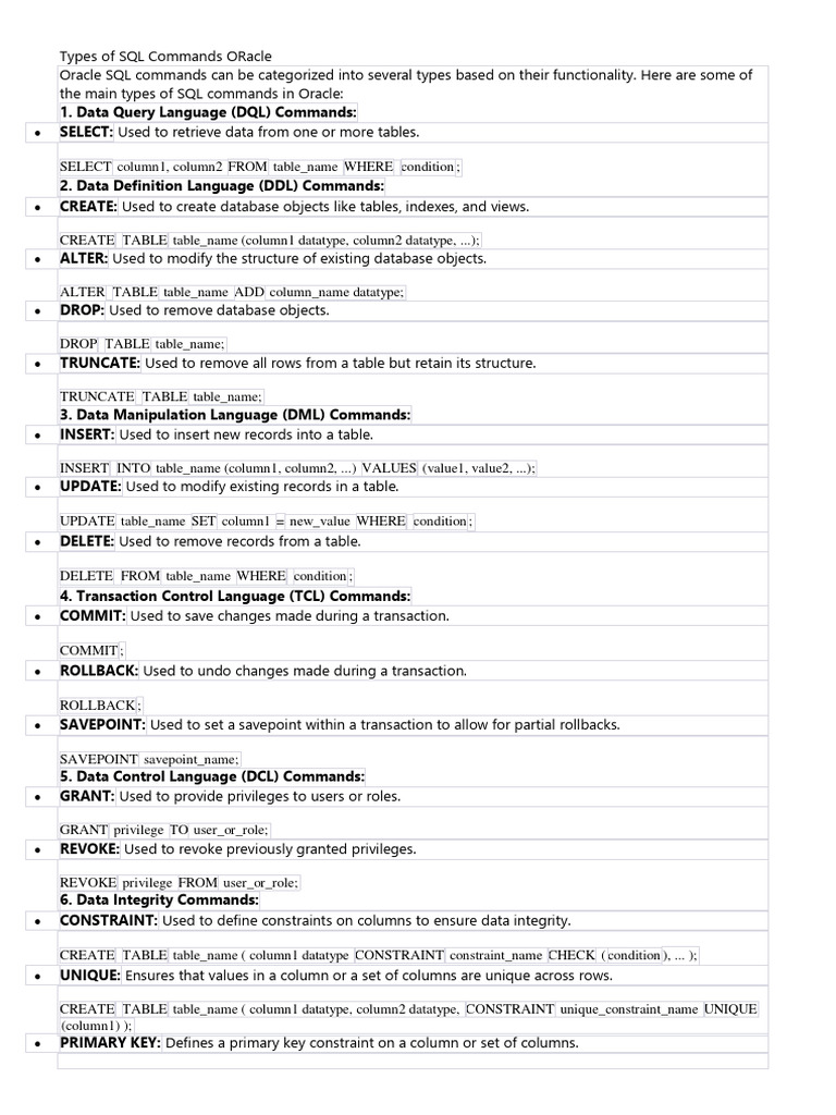 DBMS LAB - Unit 2 | PDF | Relational Database | Table (Database) DBMS LAB - Unit 2 | PDF | Relational Database | Table (Database)
