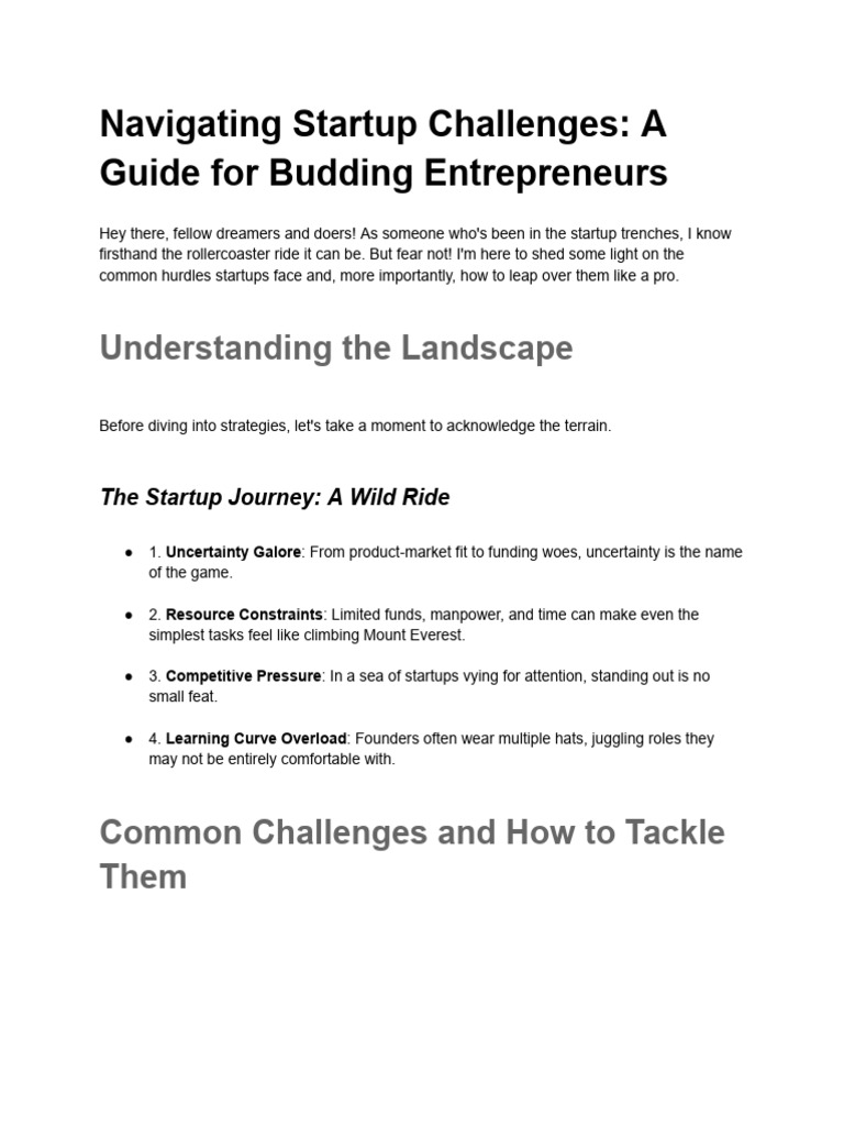 Entrepreneurship and Startups Part 2 | PDF | Startup Company | Small ...