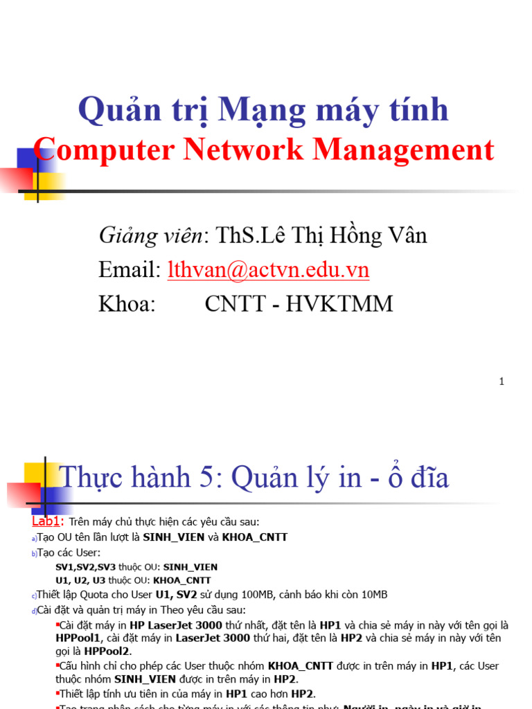 TH5.Printer Management - Disk Quota | PDF
