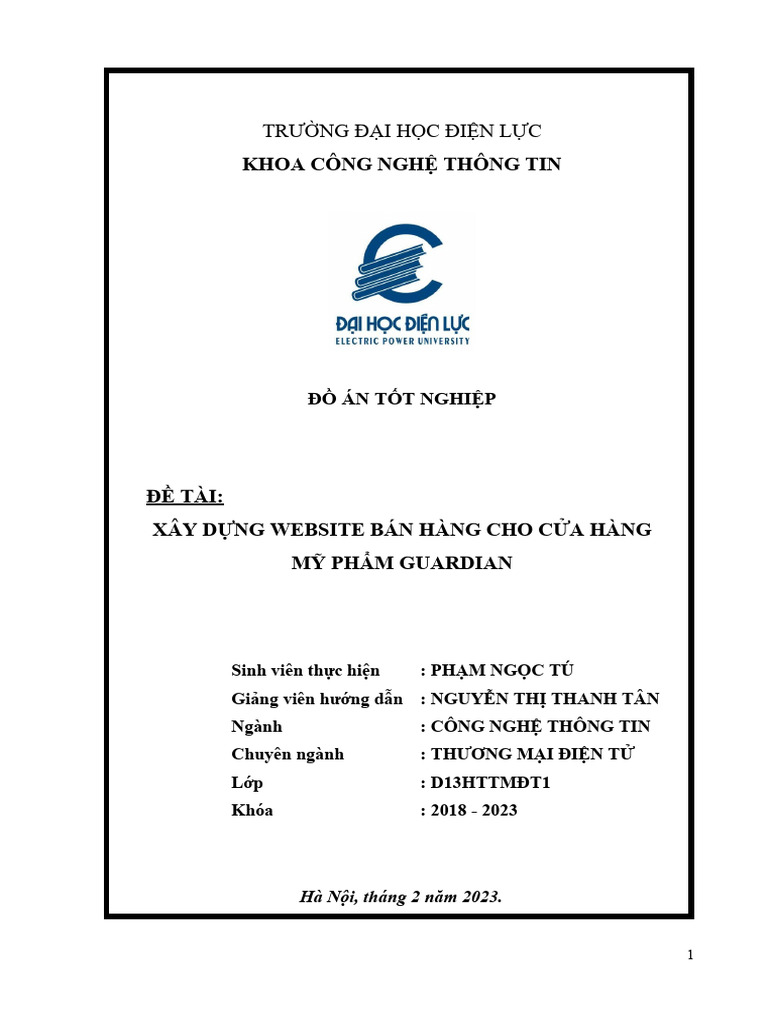 Bao Cao Do An Tot Nghiep | PDF