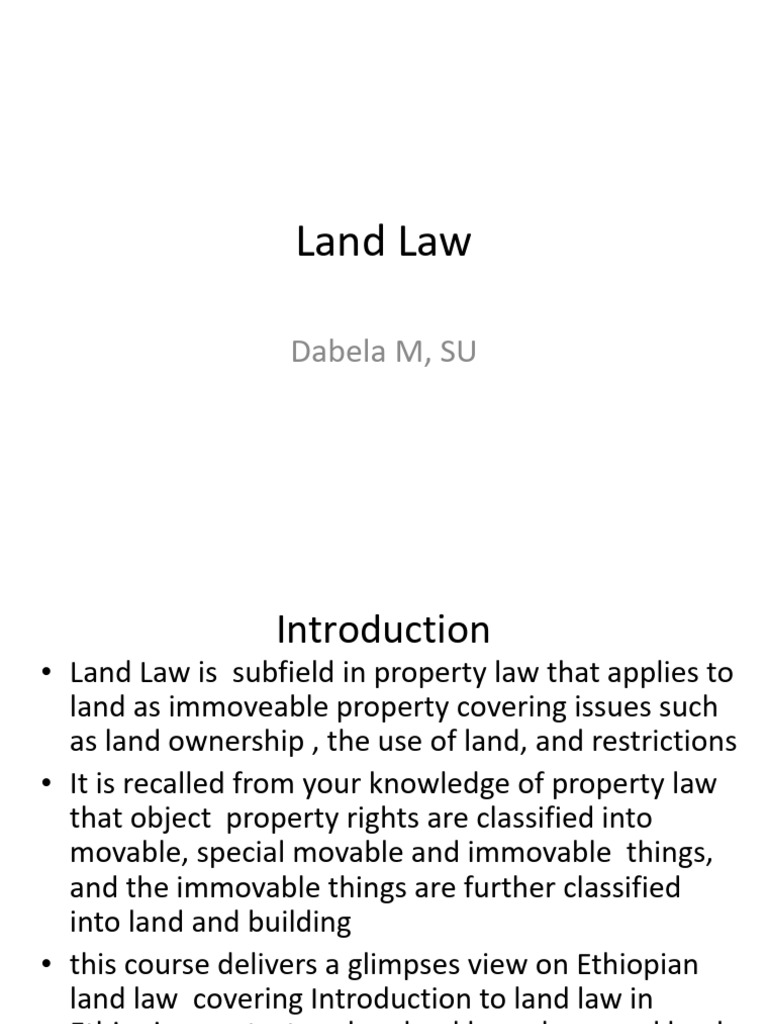 01, Land Law | PDF | Property | Ownership