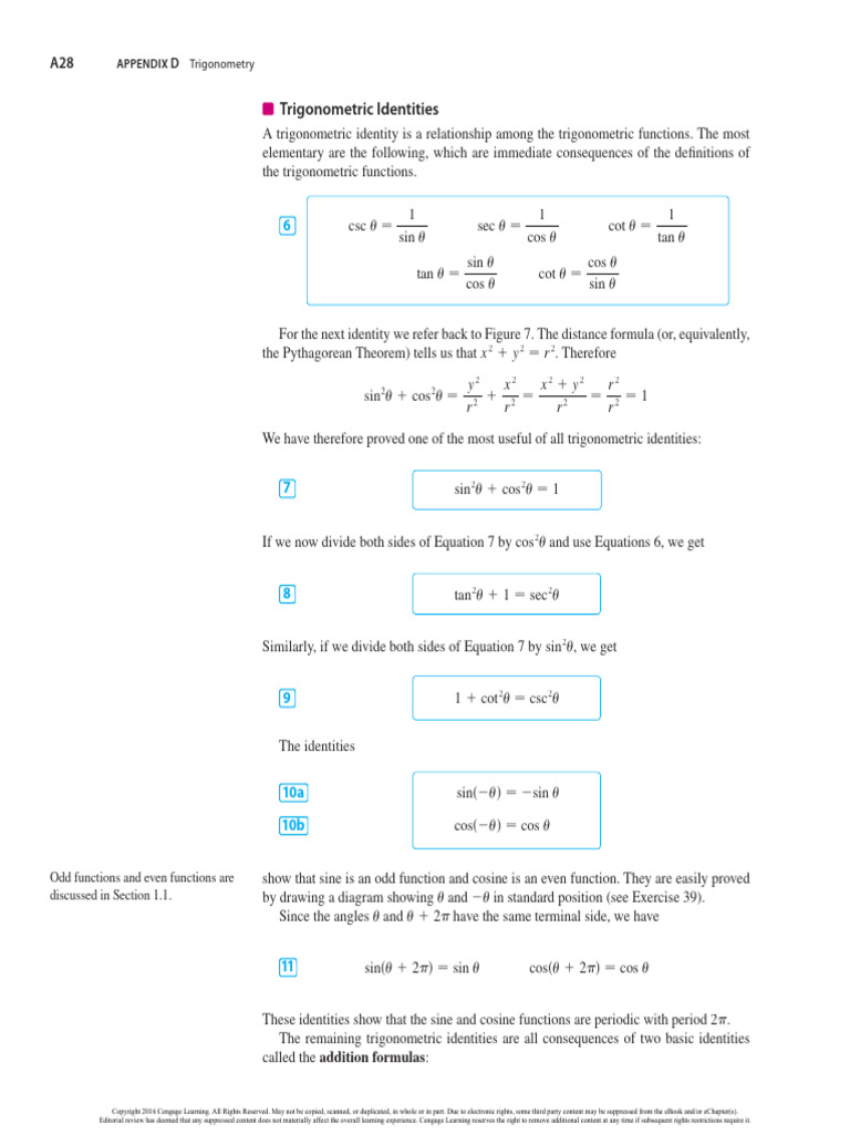 C2.2 Trigonometric Identities - Stewart | PDF | Trigonometric Functions ... C2.2 Trigonometric Identities - Stewart | PDF | Trigonometric Functions ...