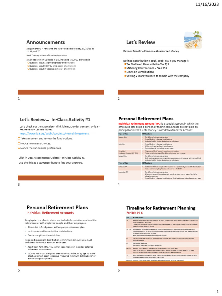 Retirement2 | PDF | Individual Retirement Account | 401(K)