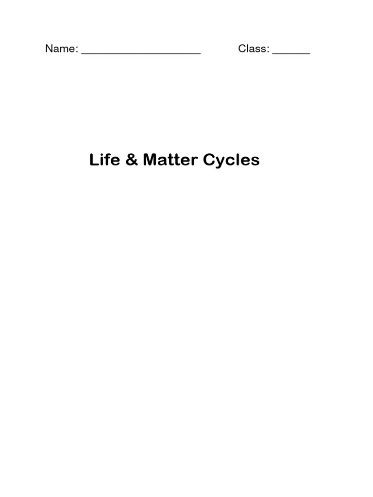 P3 Science Cycles - Practice Booklet | PDF | Seed | Matter