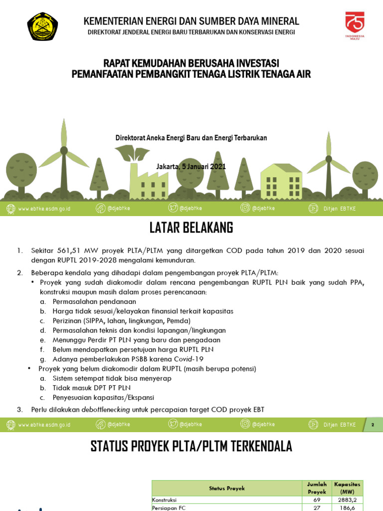 Kemudahan Berusaha Investasi Pemanfaatan PLTA | PDF