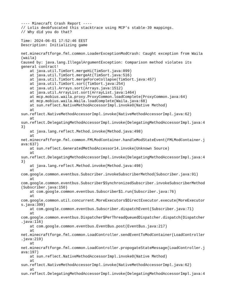 Minecraft Mod Crash Analysis | PDF | Computer Engineering | Computing