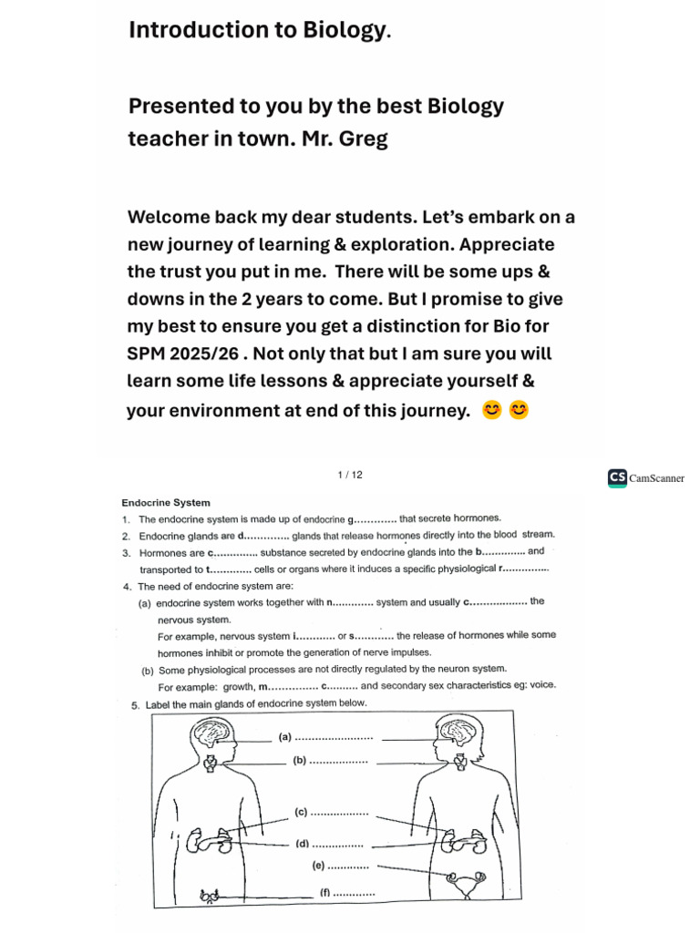 Introduction To Biology SPM | PDF