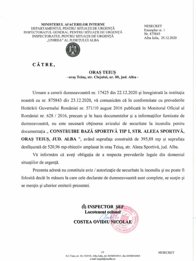 Notificare ISU | PDF