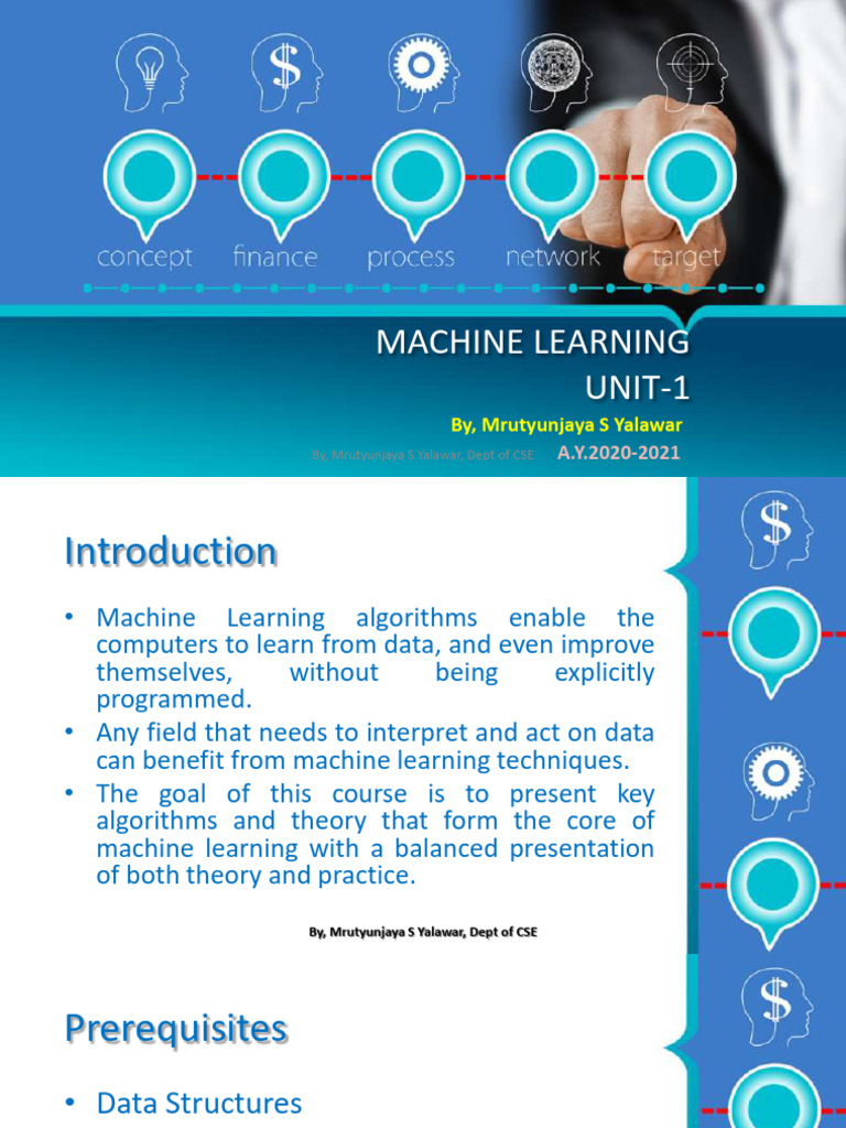 ML Unit-1 | PDF | Machine Learning | Artificial Intelligence