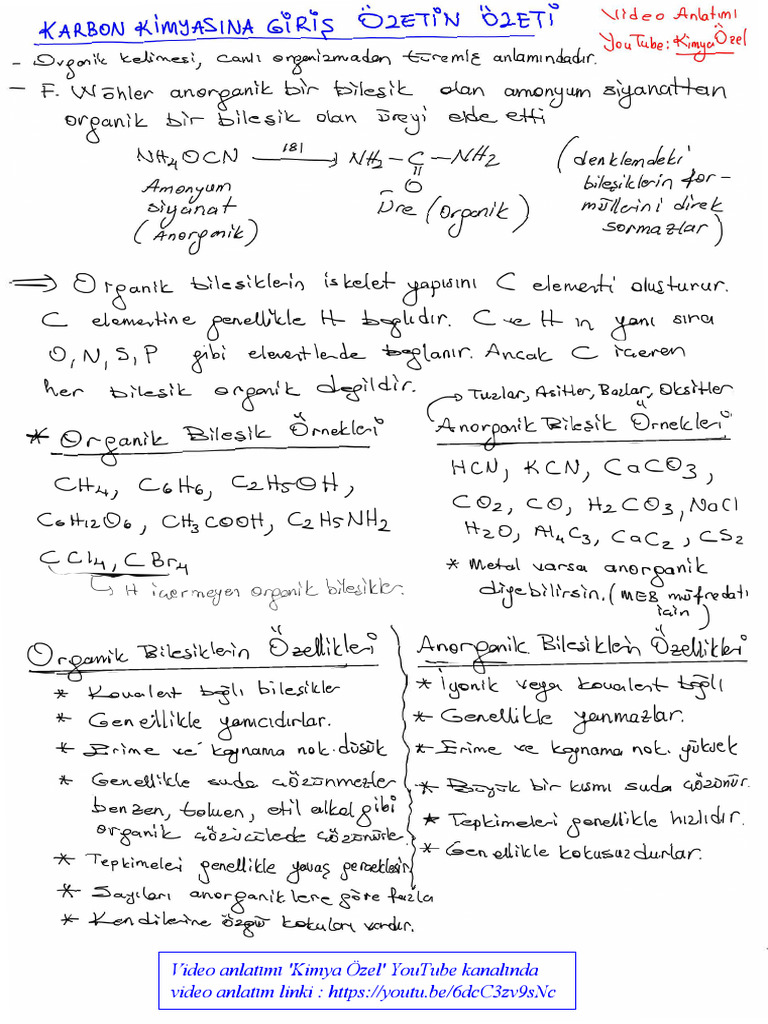 Organik Son Tekrar Ozet | PDF